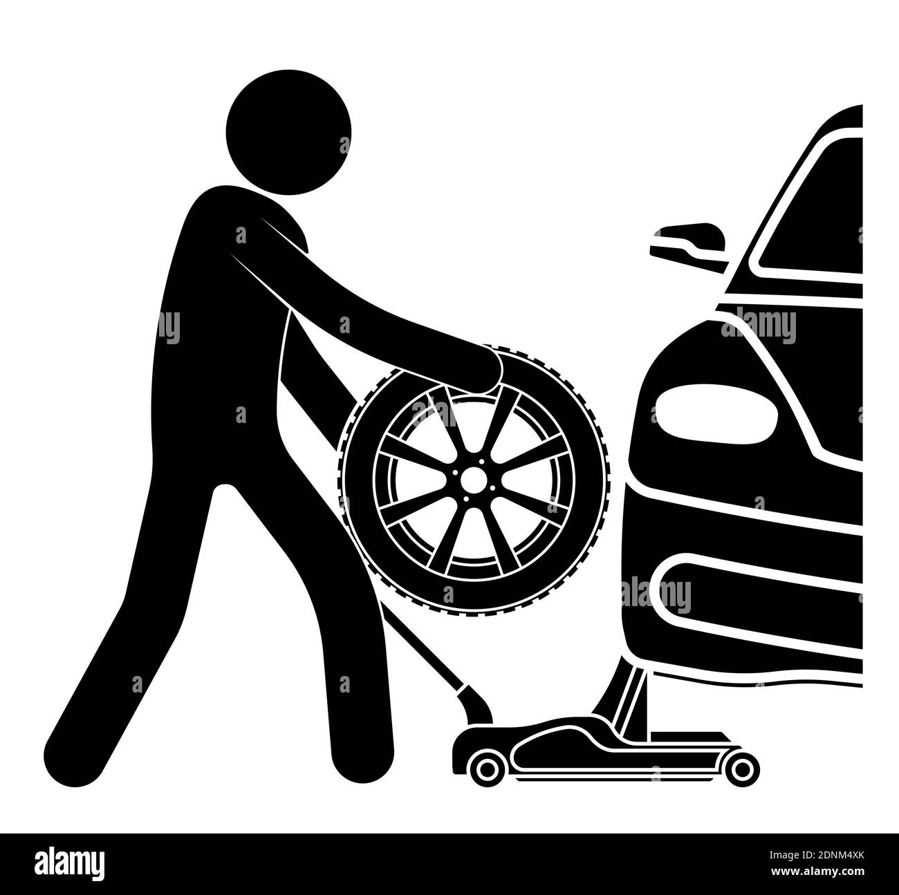 Lifting tires Stock Vector Images - Alamy