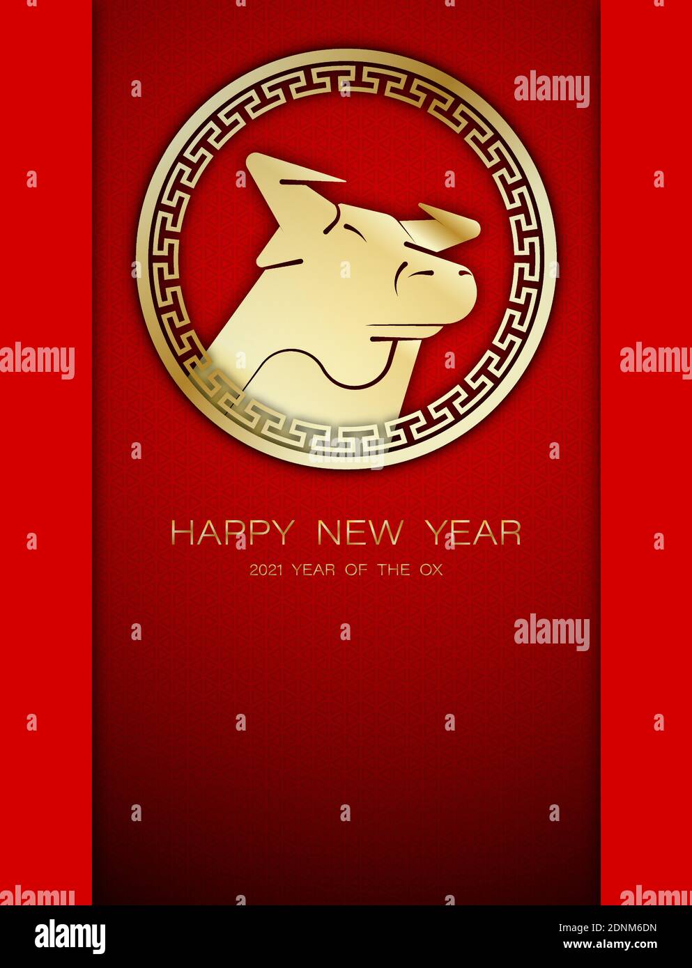 2021 ox simbol, Taurus sign of new year of Chinese calendar. Luxury ...