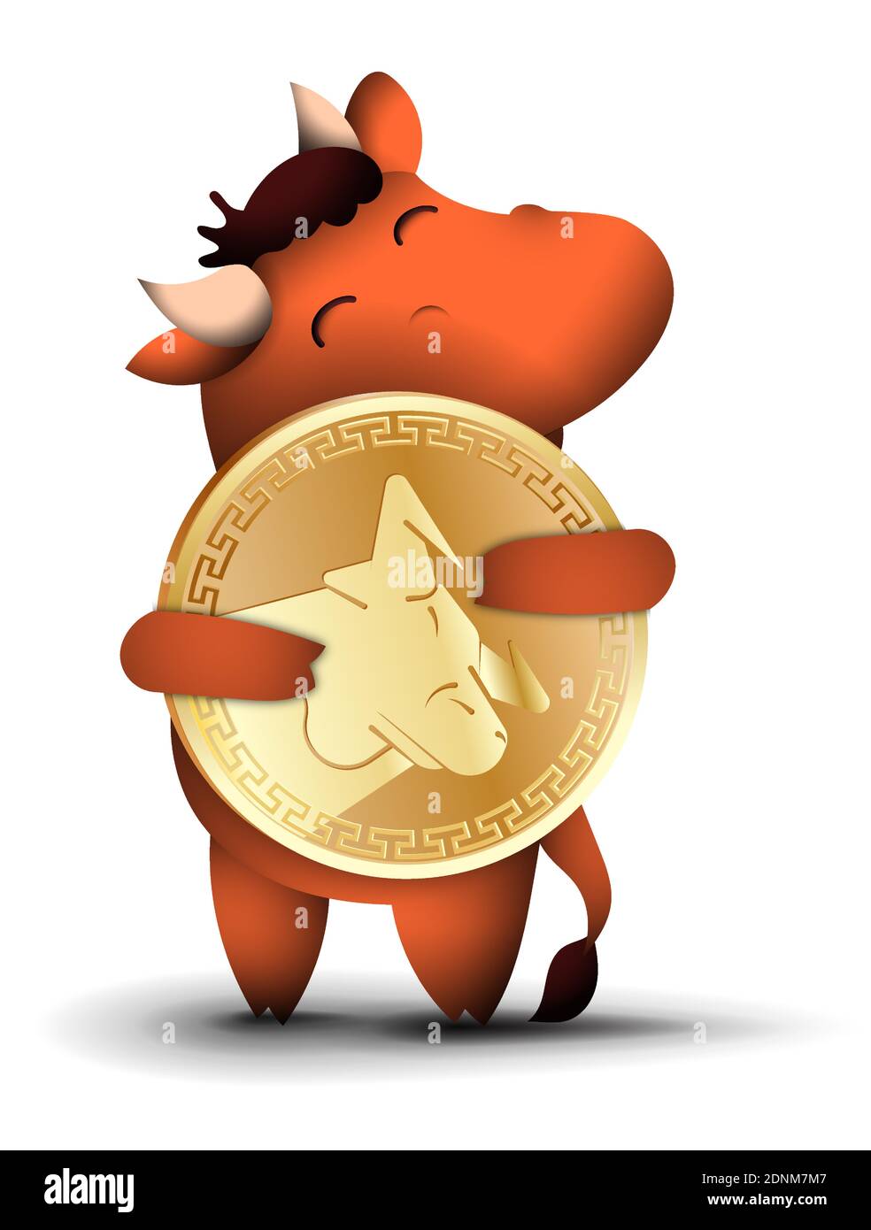 Year of the metal ox 2021 Stock Vector Images - Alamy