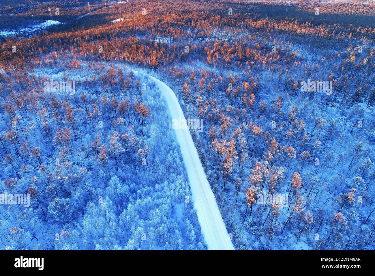 Aerial beautiful snow mountain Stock Photo - Alamy