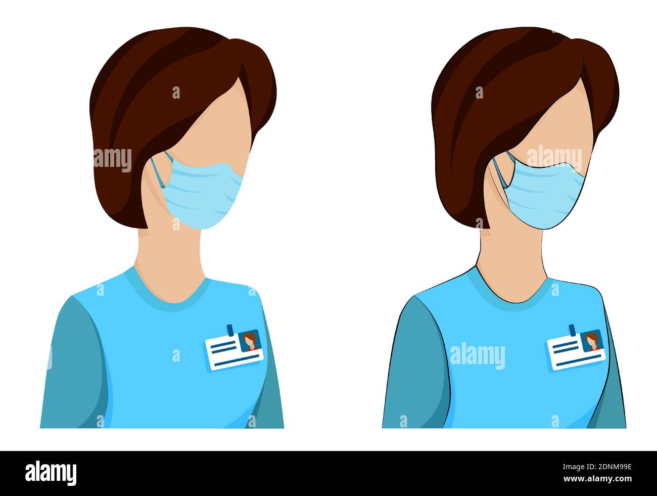 Doctor woman in medical mask on her face. Fighting spread of viruses ...