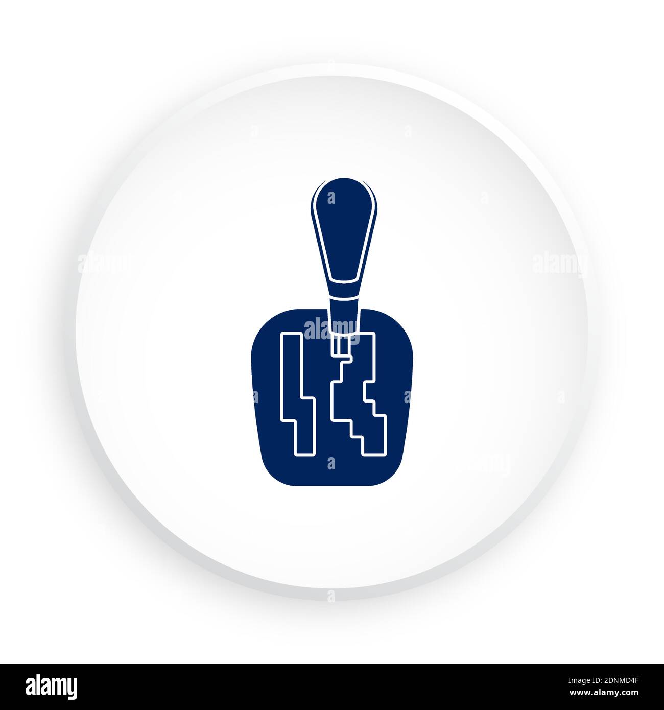 Lever for automatic gearbox in neomorphism style on white background ...