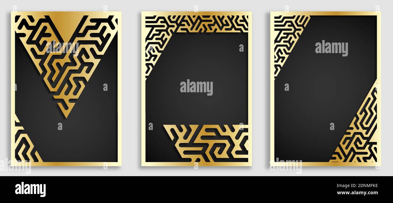 Geometric set of illustrations for print, cover, wallpaper. Abstract ...