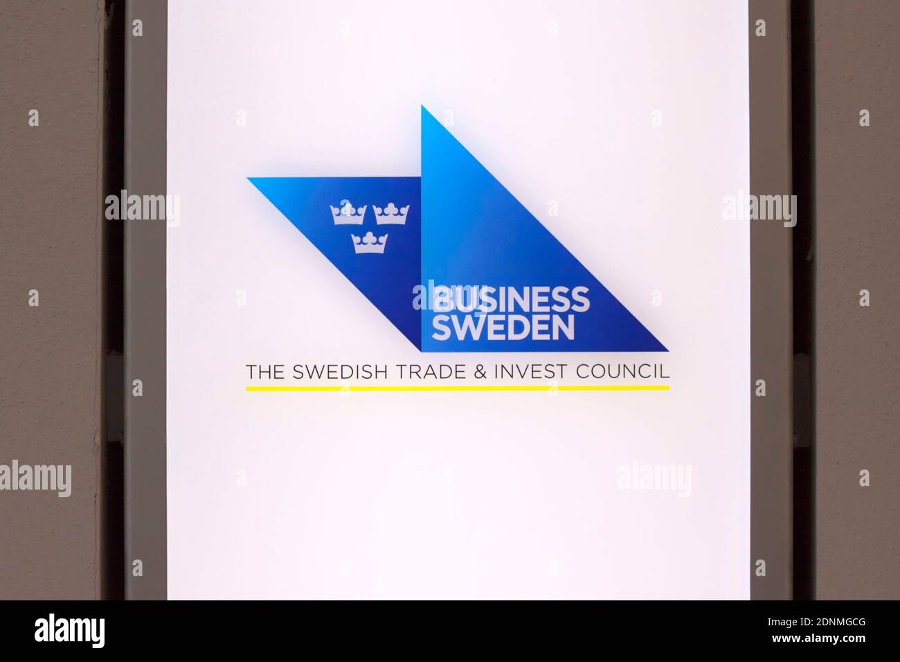 Sign, Business Sweden, Berlin Stock Photo - Alamy