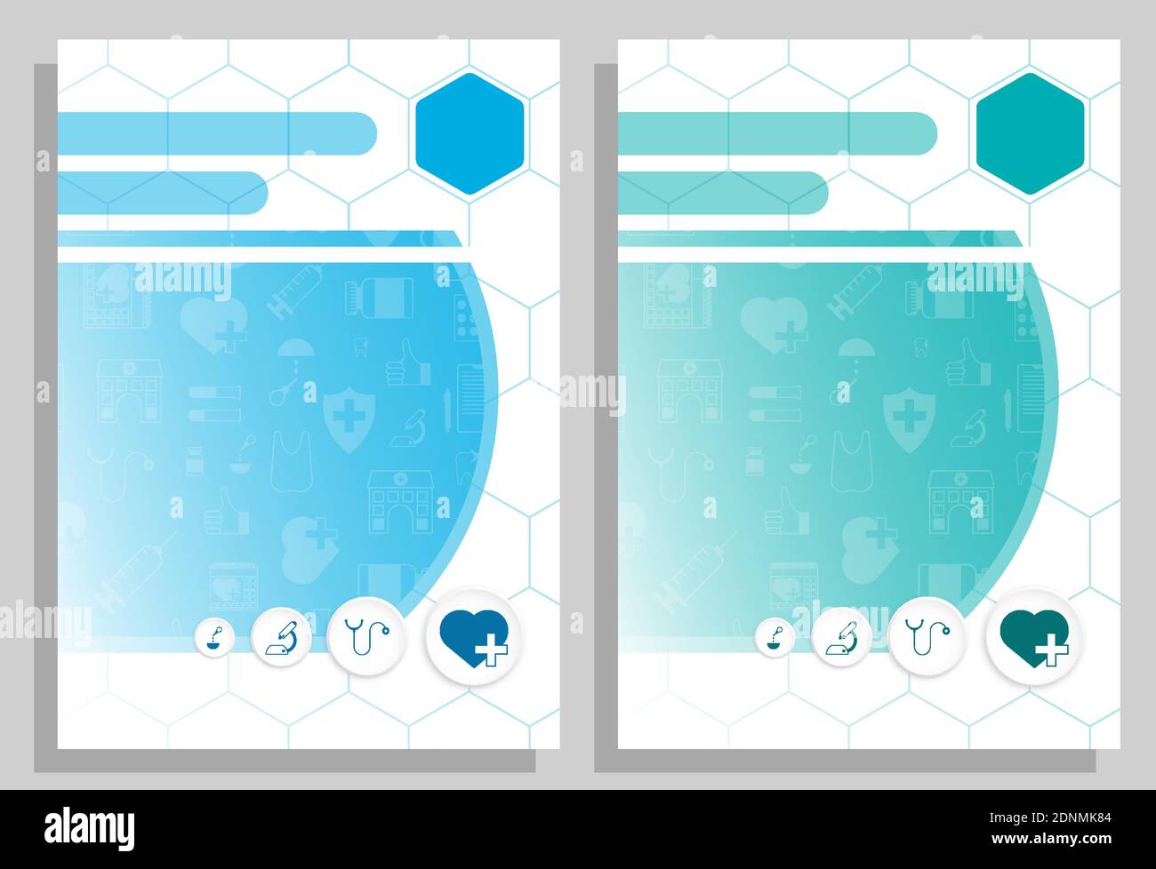 A4 vertical flyer for printing medical report or presentation. Medical ...