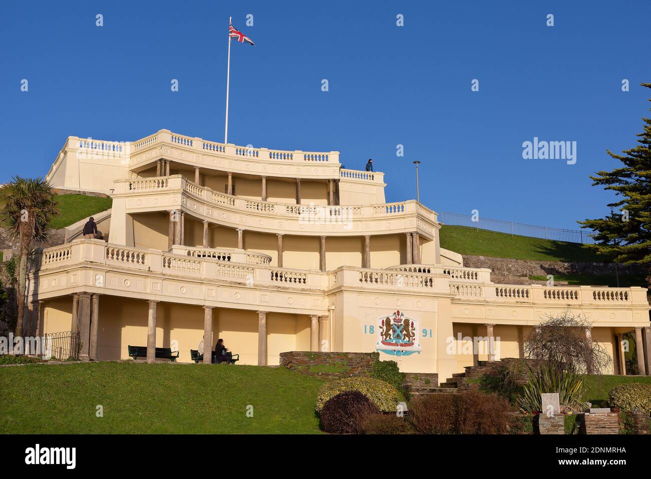 The Colonnaded Belvedere terraced building on The Hoe, Plymouth, Devon ...