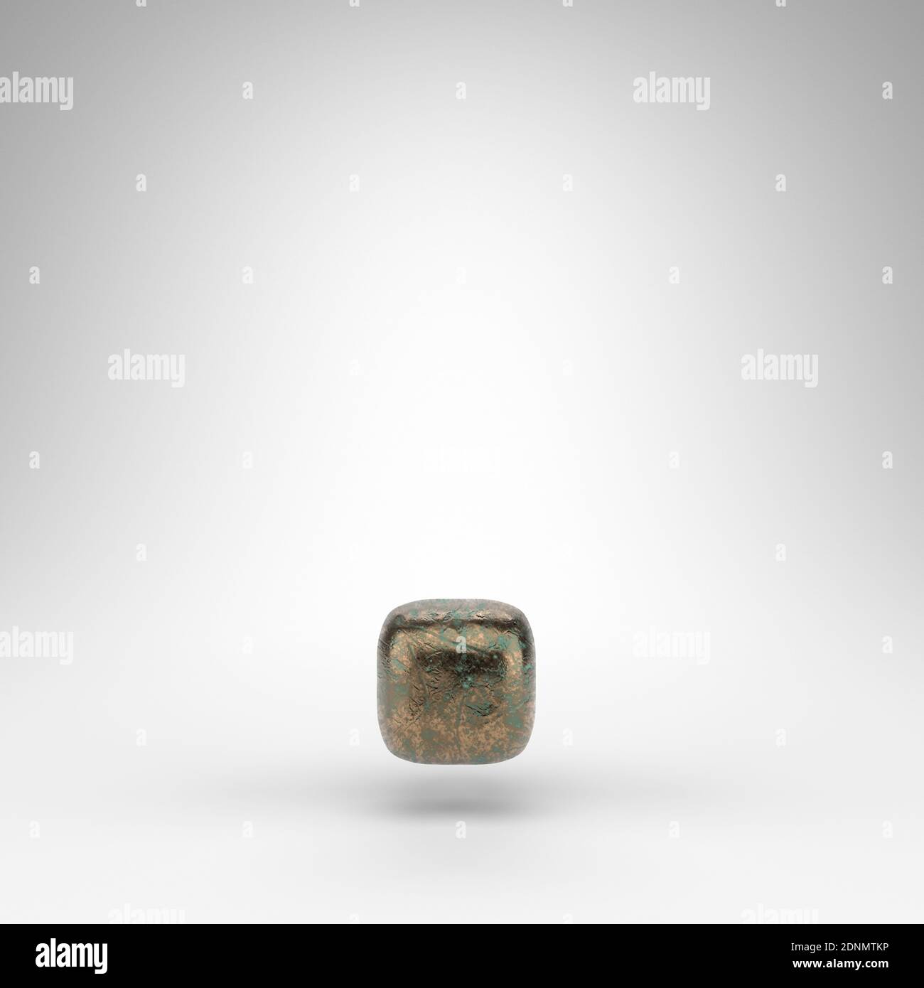 Period symbol on white background. Bronze 3D rendered sign with ...