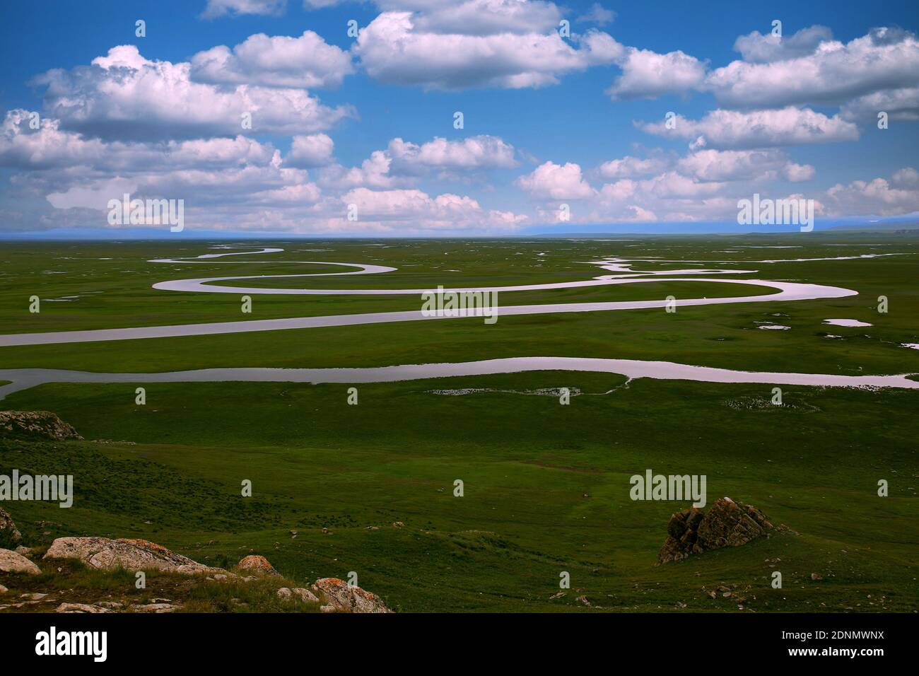 Beautiful summer landscape in xinjiang Stock Photo - Alamy