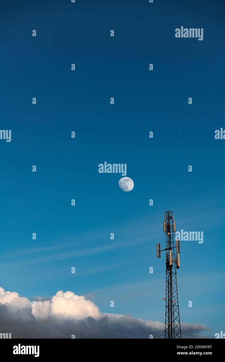 Full moon on sky Stock Photo - Alamy