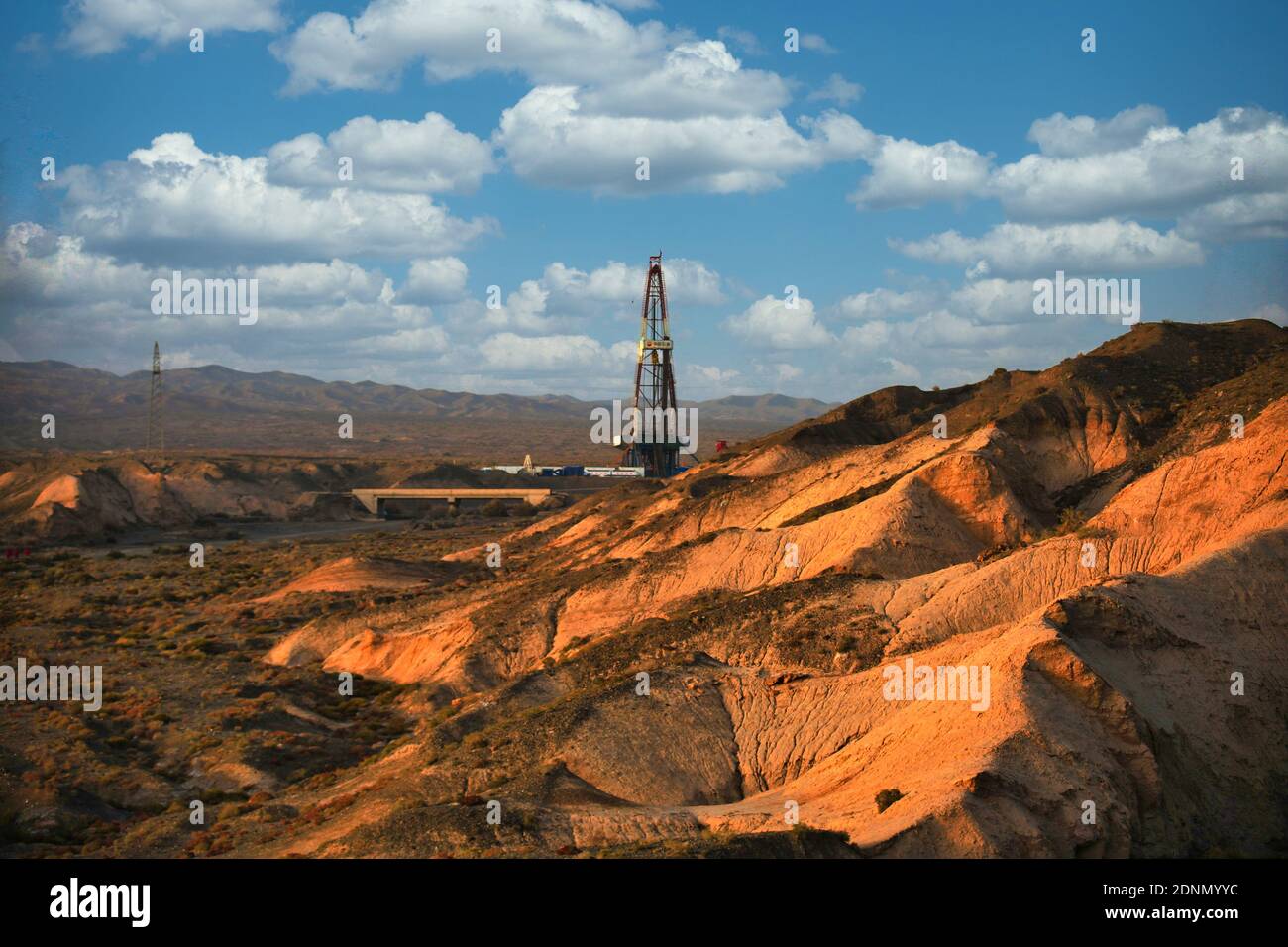 Xinjiang desert oil field in China Stock Photo - Alamy