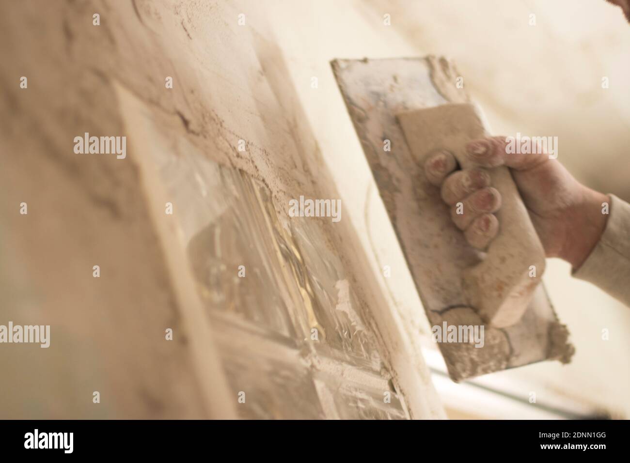 Building renovation works in appartment showing refurbishments works by ...
