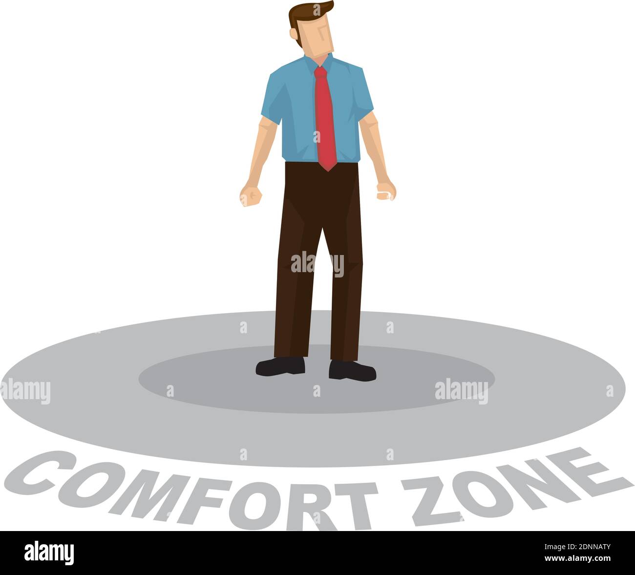 Business man are too comfortable inside his comfort zone and do not ...