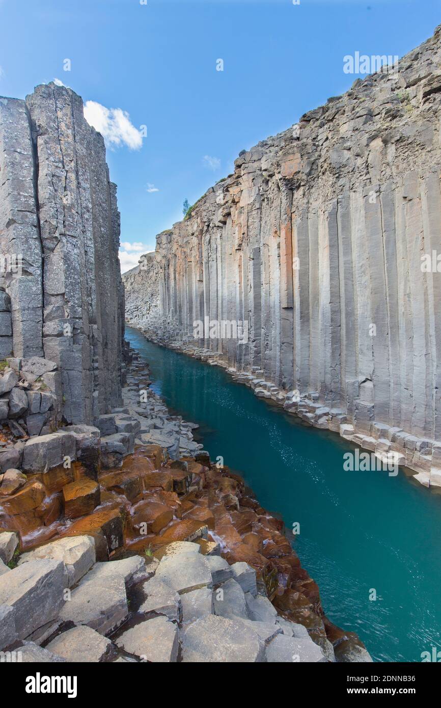 Basalt columns at Canyon Studlagil, Austurland, Iceland Stock Photo - Alamy