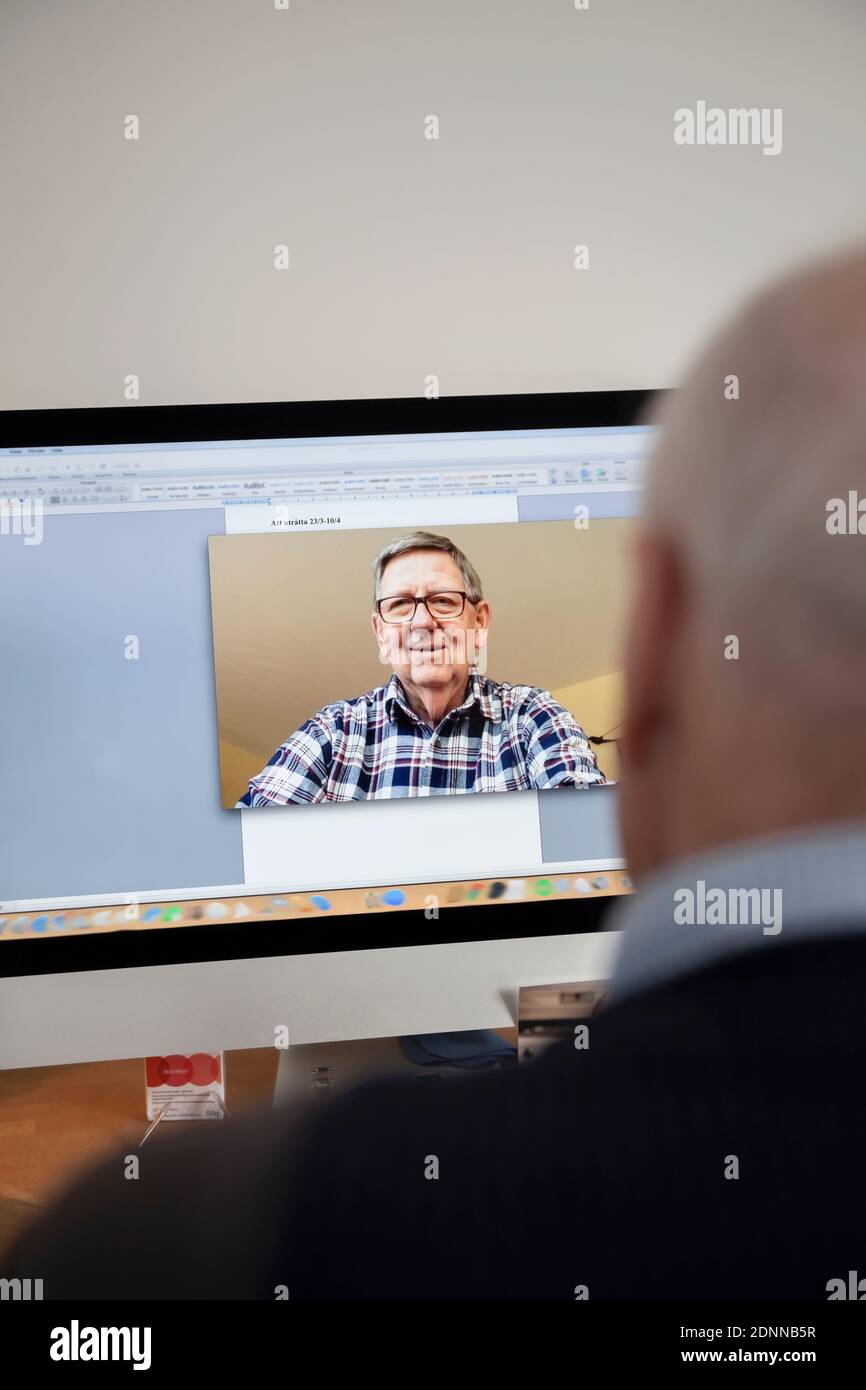 Family video conferencing Stock Photo - Alamy