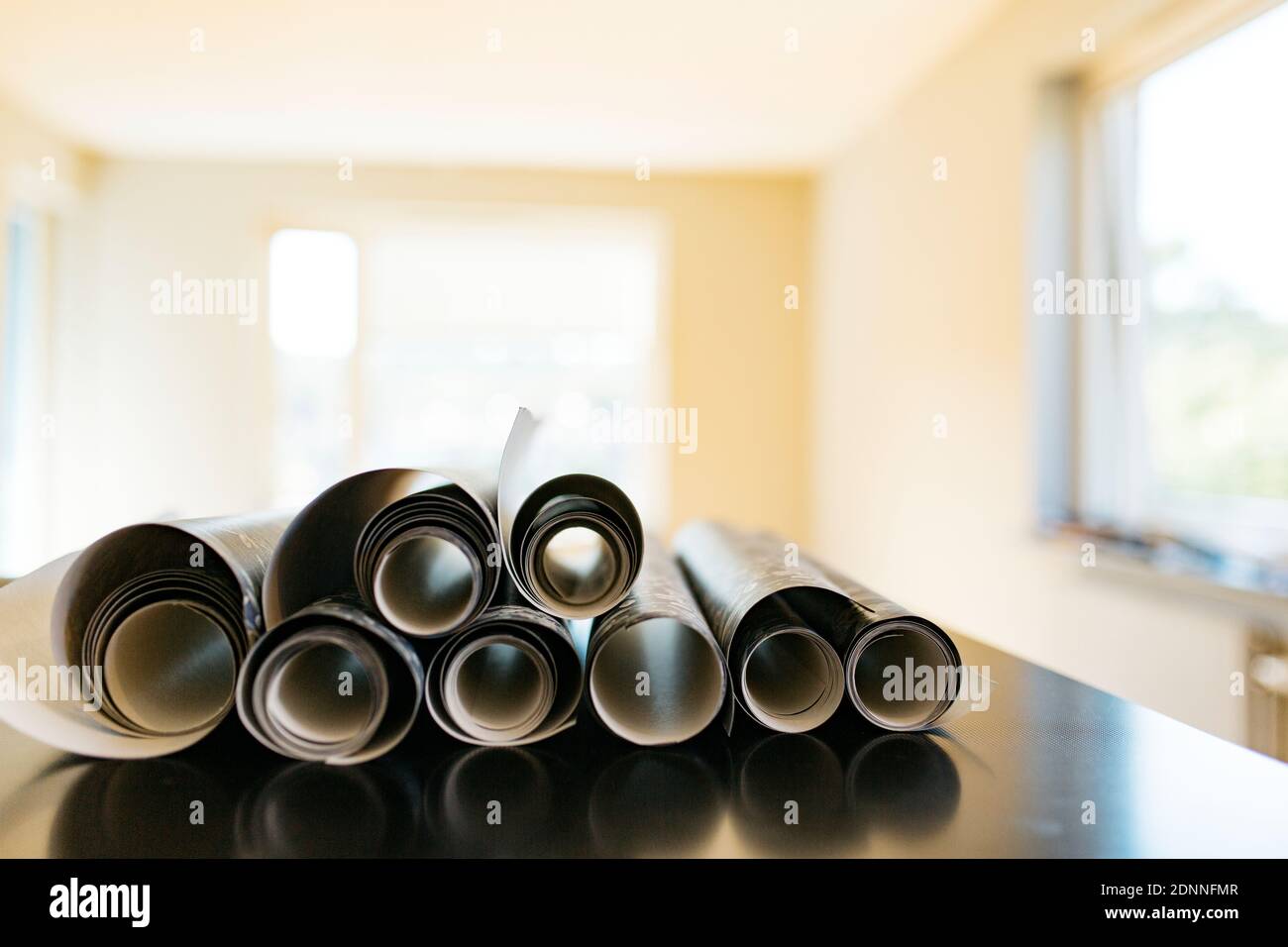 Rolls of wallpaper Stock Photo - Alamy