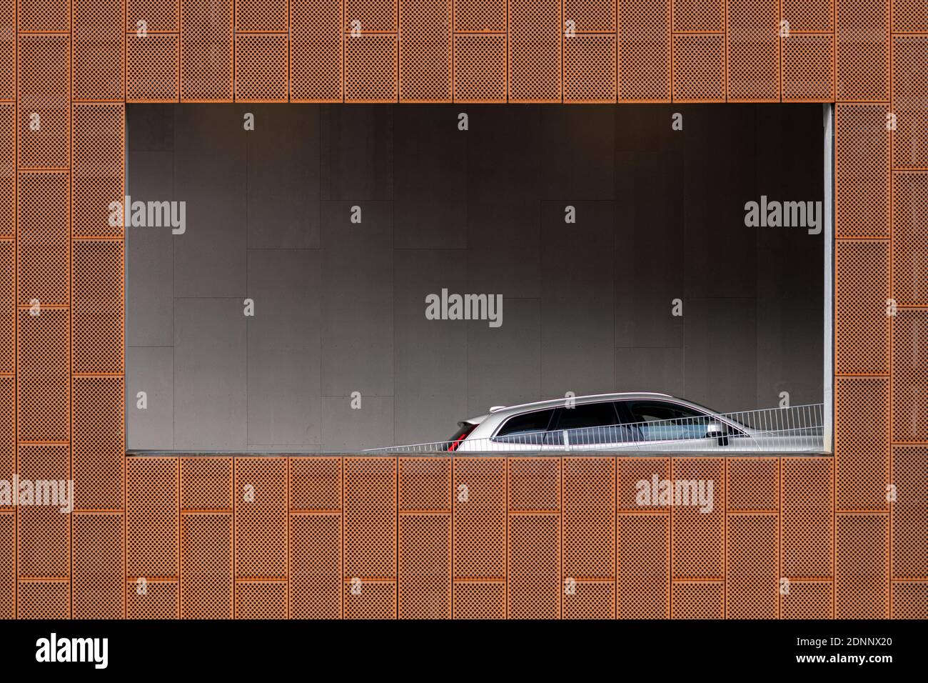 Car seen through parking window Stock Photo - Alamy