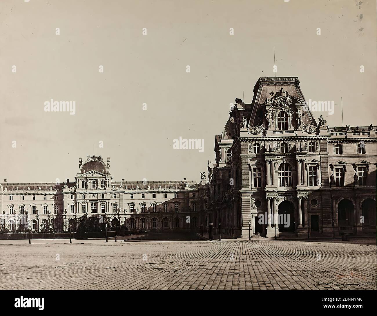 Gustave Le Gray, Pavillon Mollien, Louvre - Paris, albumin paper, black ...