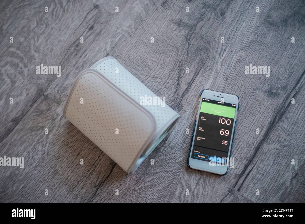Blood Pressure Gauge and cell phone Stock Photo - Alamy