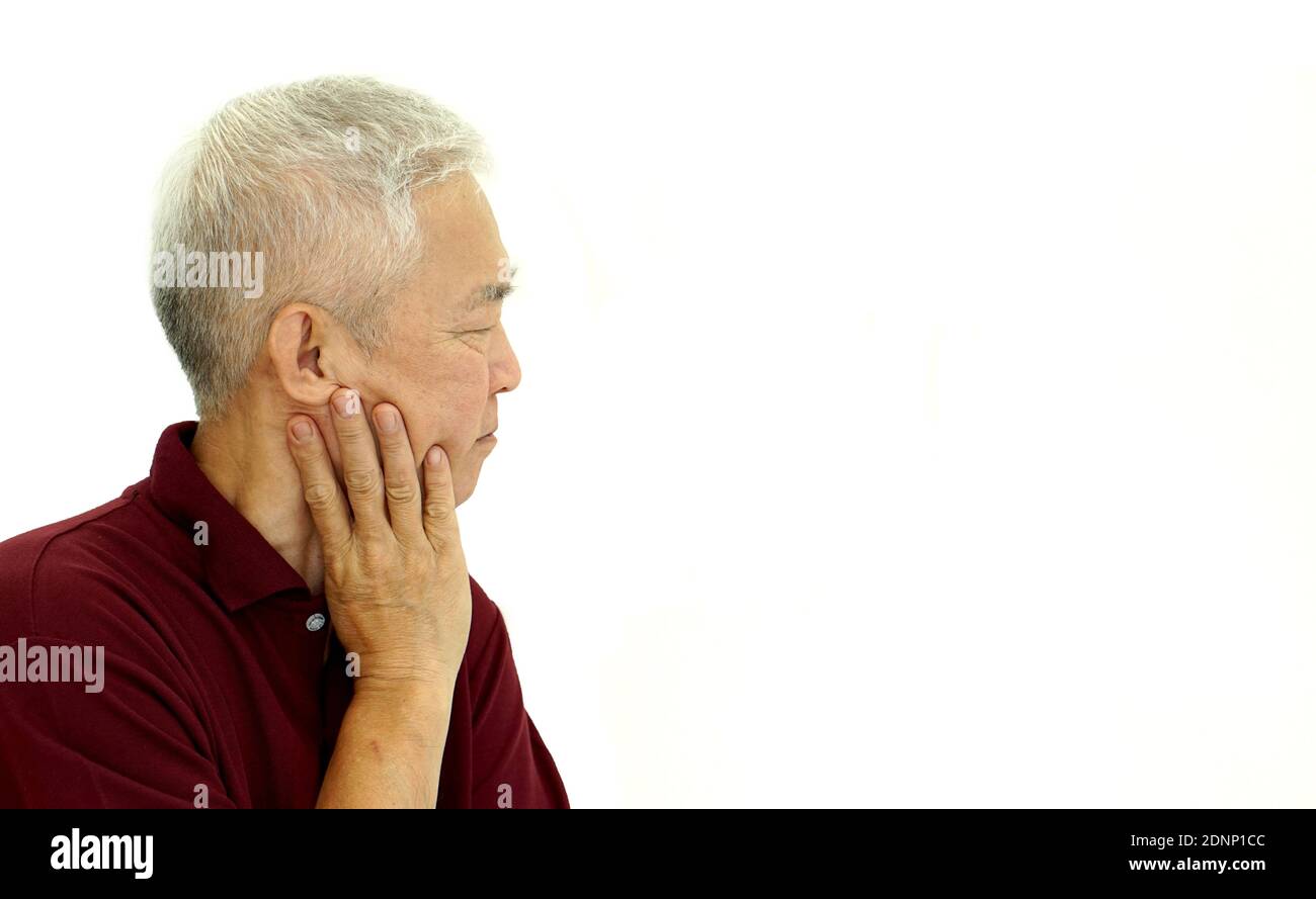 Hand covering cheek hi-res stock photography and images - Alamy