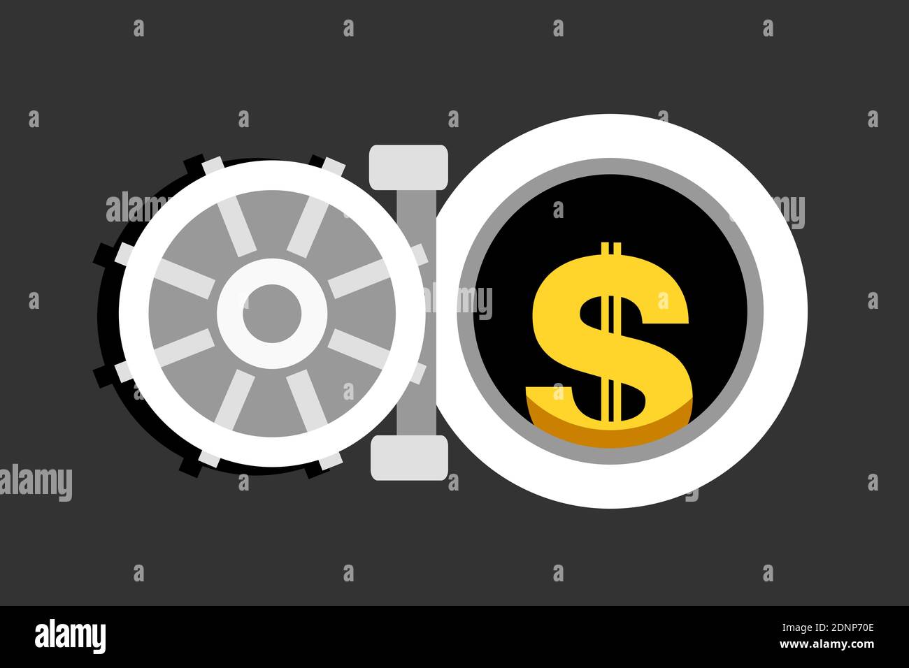 Strongbox, safe and strongroom with US dollar. American money and cash ...