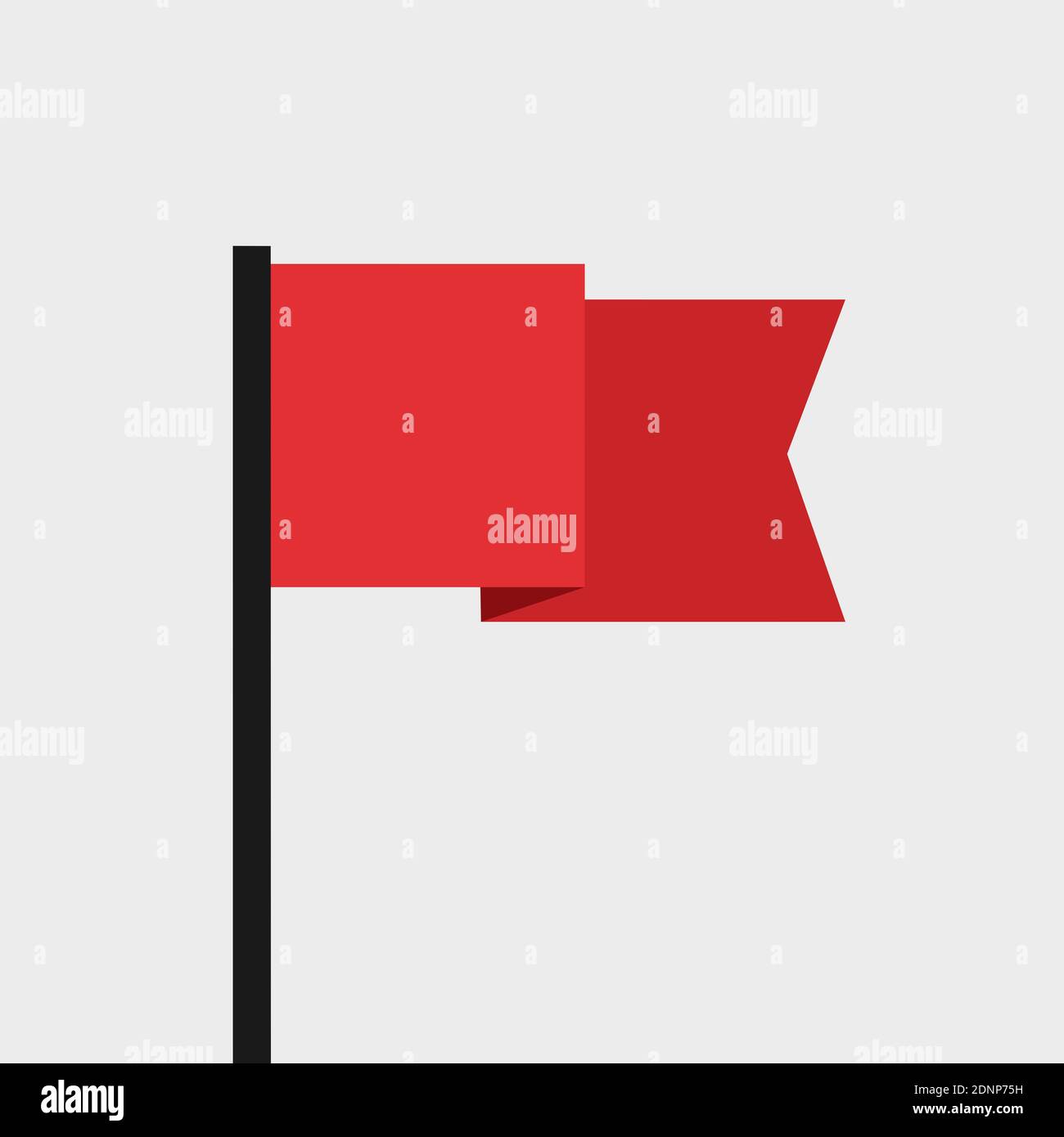 Red flag - symbol is warning about danger, difficulty and problem ...