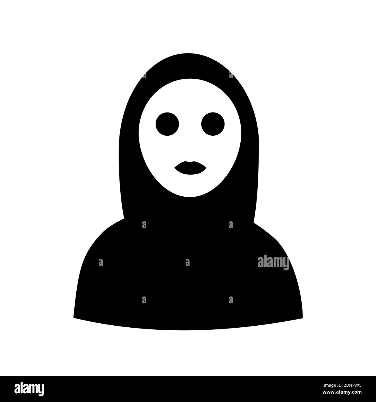 Illustration woman wear hijab Black and White Stock Photos & Images - Alamy