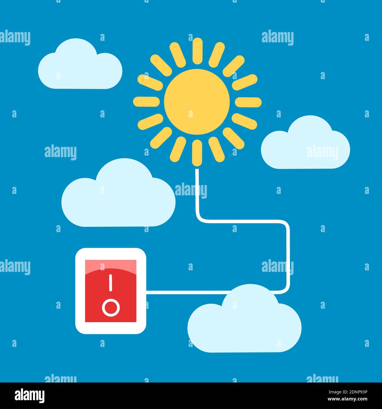 Wire is connecting sun and switch - electric device is turning on and ...