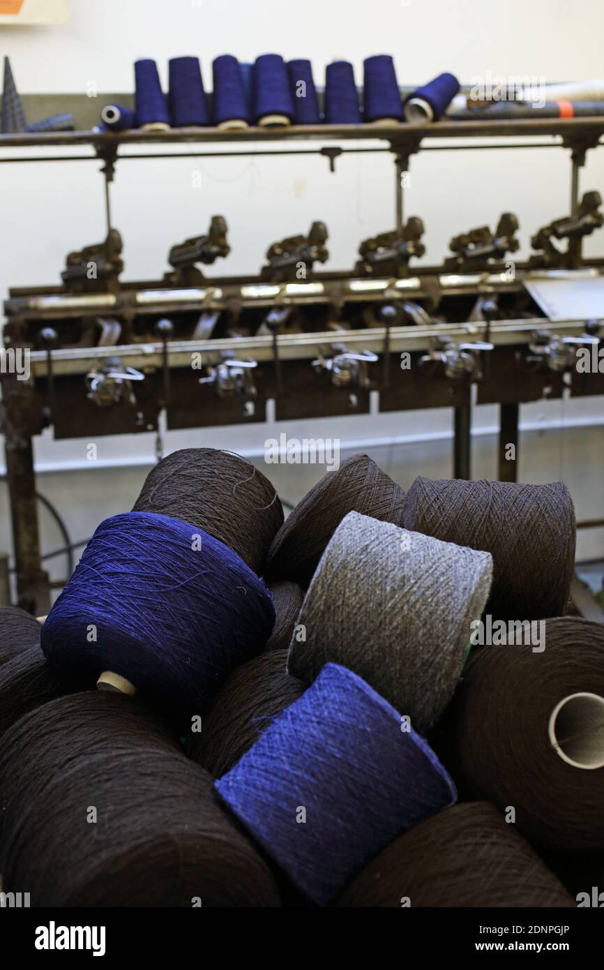 Group of bobbin thread cones Stock Photo - Alamy