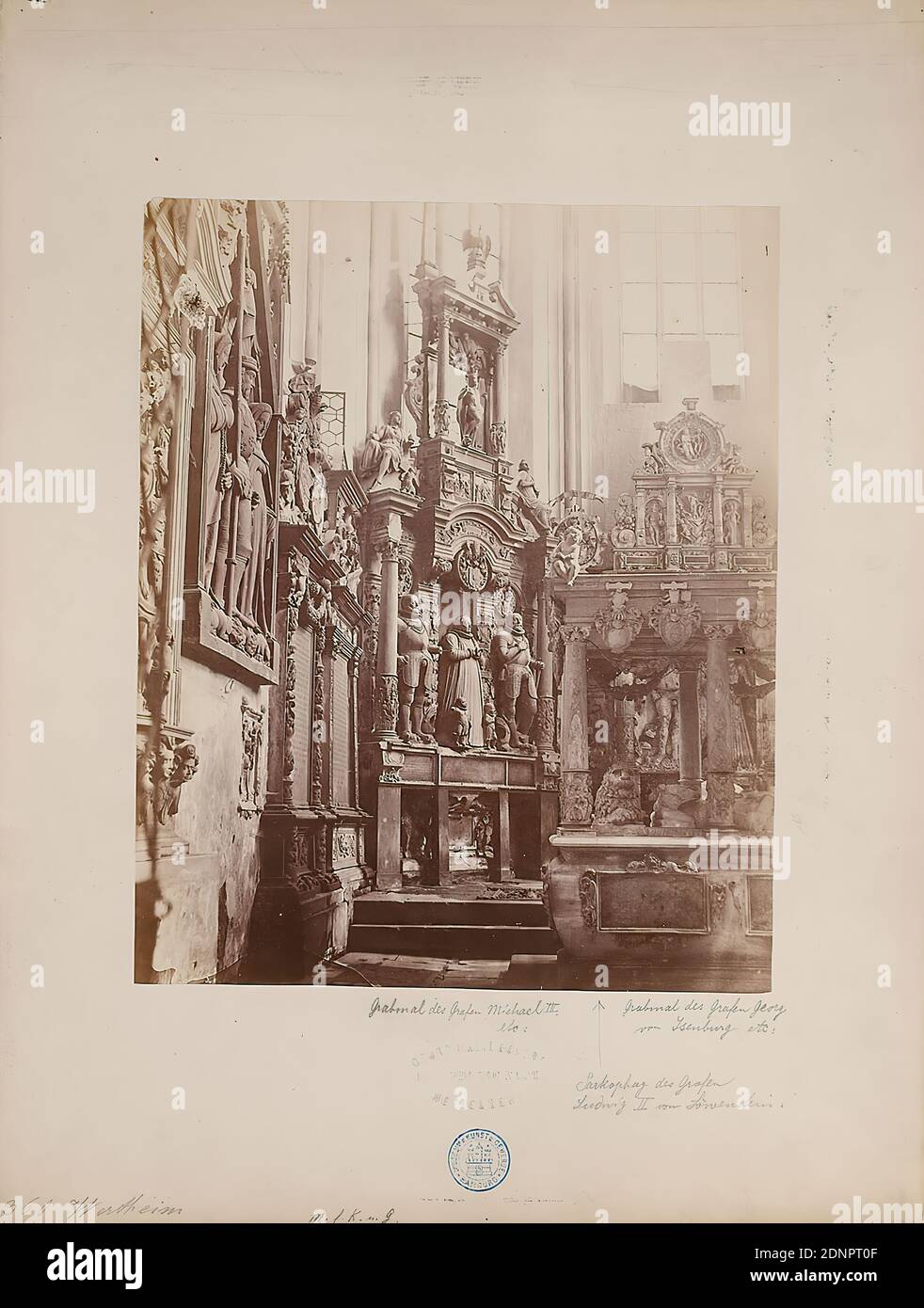 Georg Maria Eckert, Collegiate Church Wertheim am Main with the tombs ...