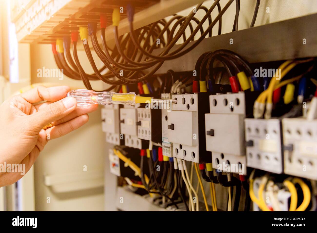 Electrical engineer testing fuse hi-res stock photography and images ...