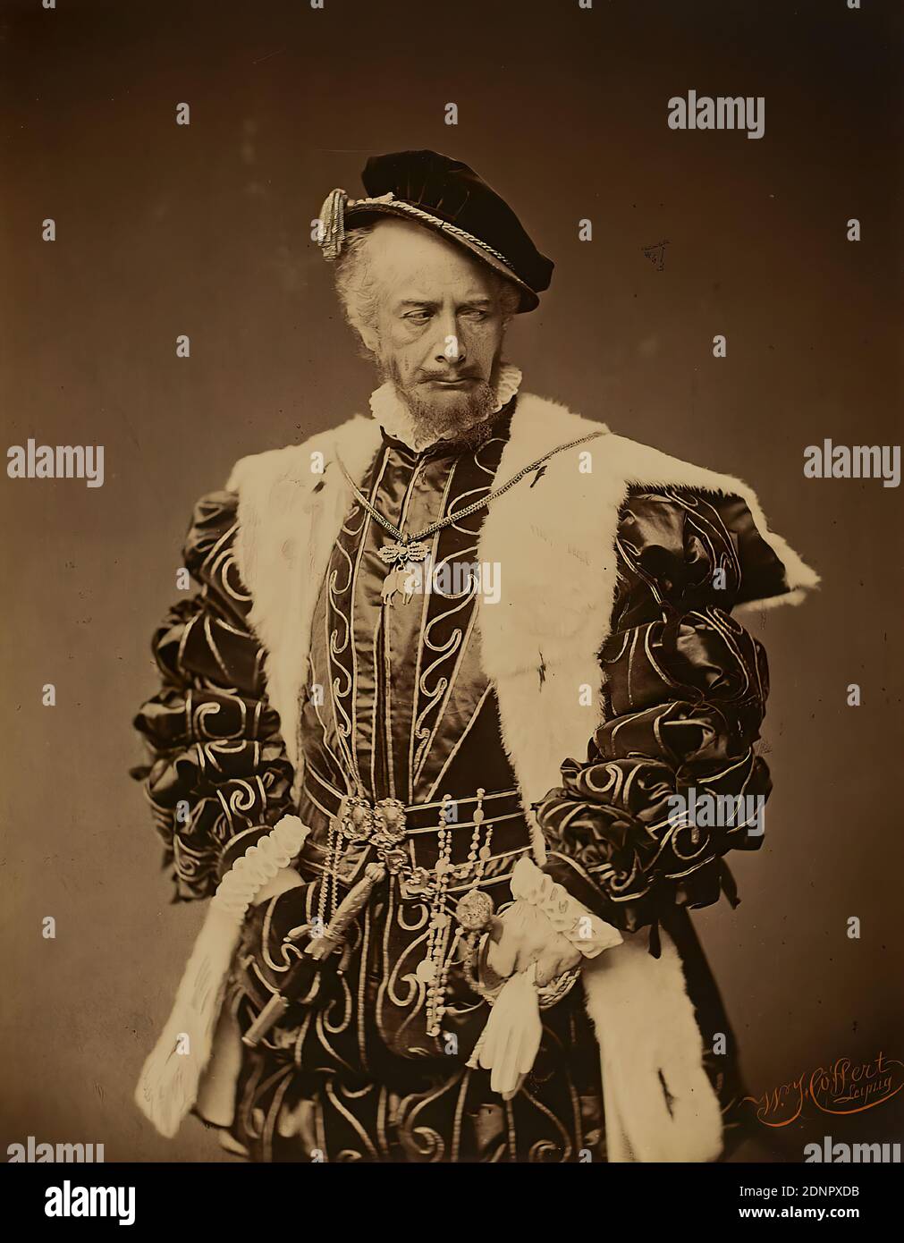 Wilhelm Höffert, Friedrich Haase as Philipp II in Don Carlos - from a ...
