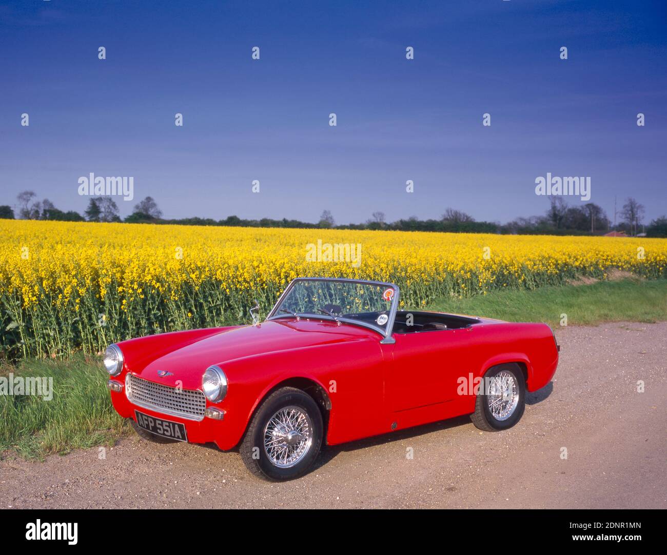 Red Austin-Healey Sprite sports car Stock Photo - Alamy