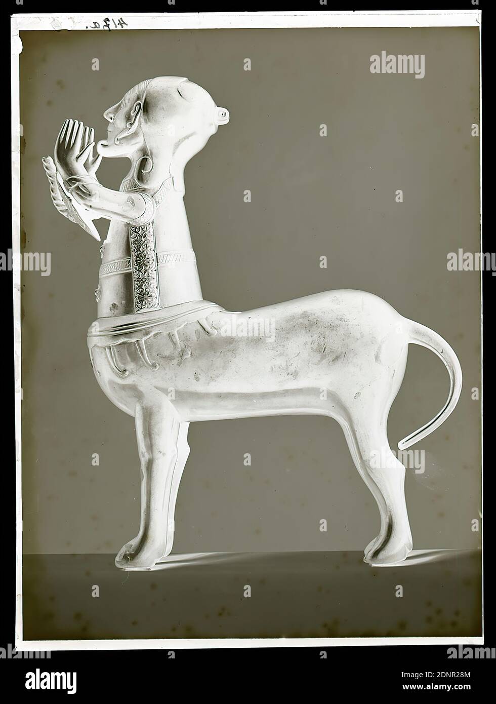 Wilhelm Weimar, figure centaur, glass negative, black and white ...