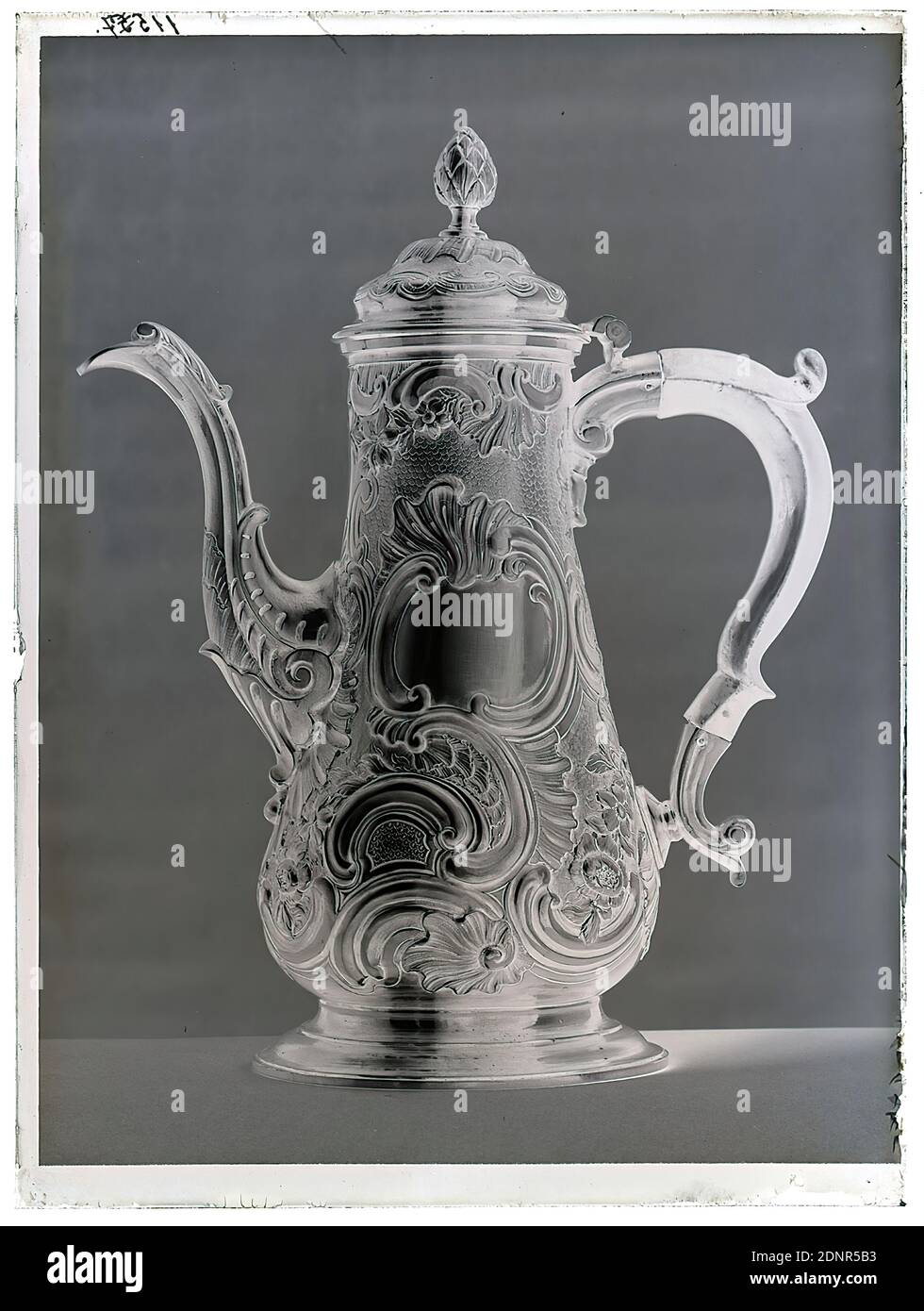 Wilhelm Weimar, coffee pot, glass negative, black and white negative ...
