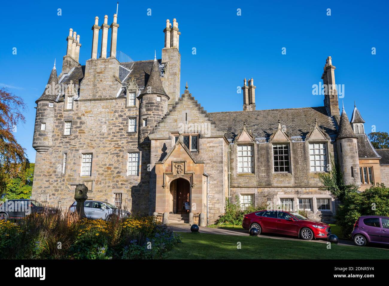 Lauriston Castle, a 16th century tower house, in Cramond, Edinburgh ...