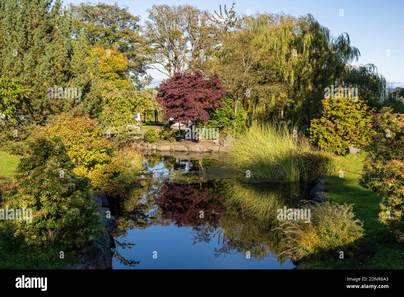Japanese Garden in the grounds of Lauriston Castle in Cramond ...