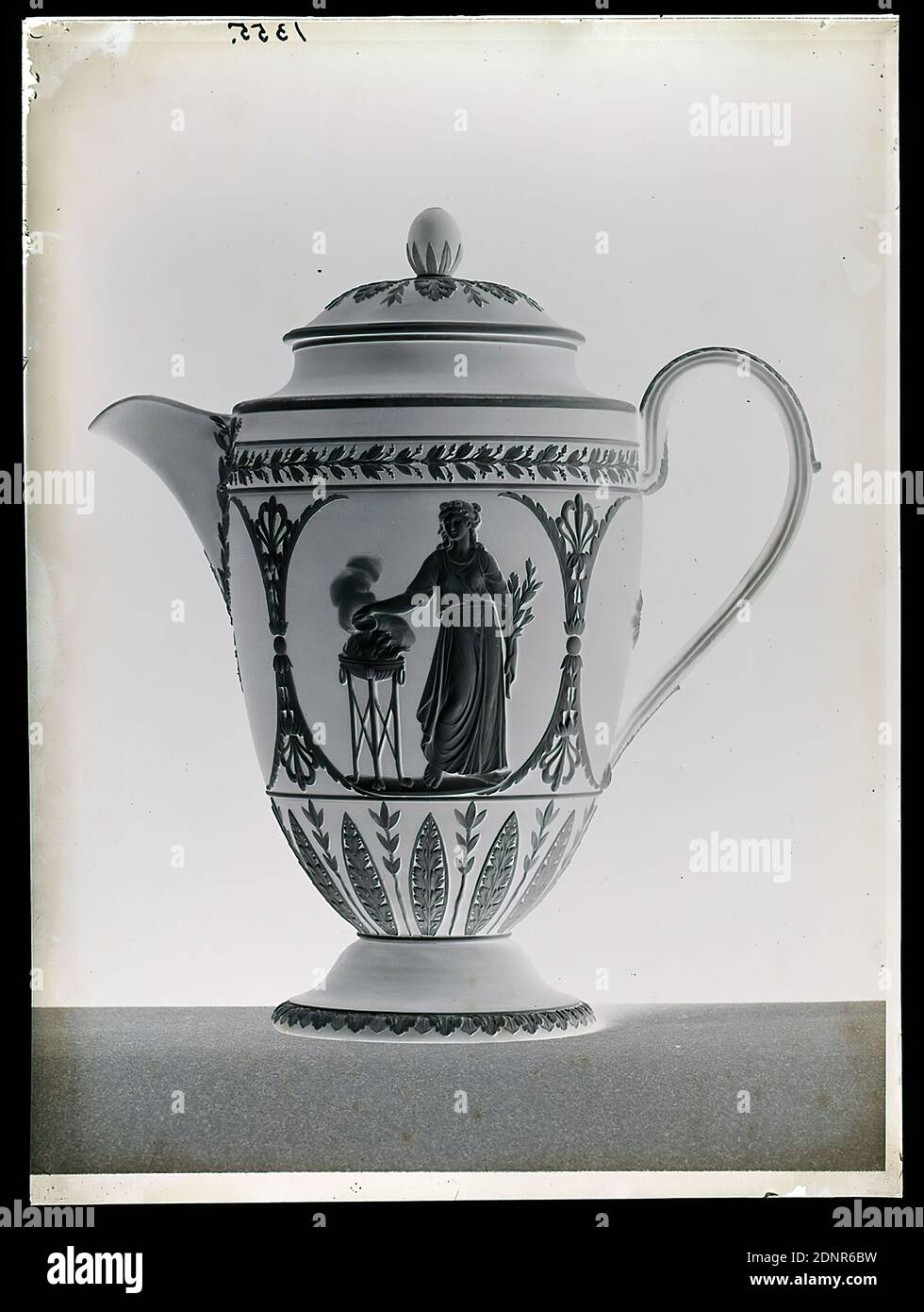 Wilhelm Weimar, coffee pot, glass negative, black and white negative ...