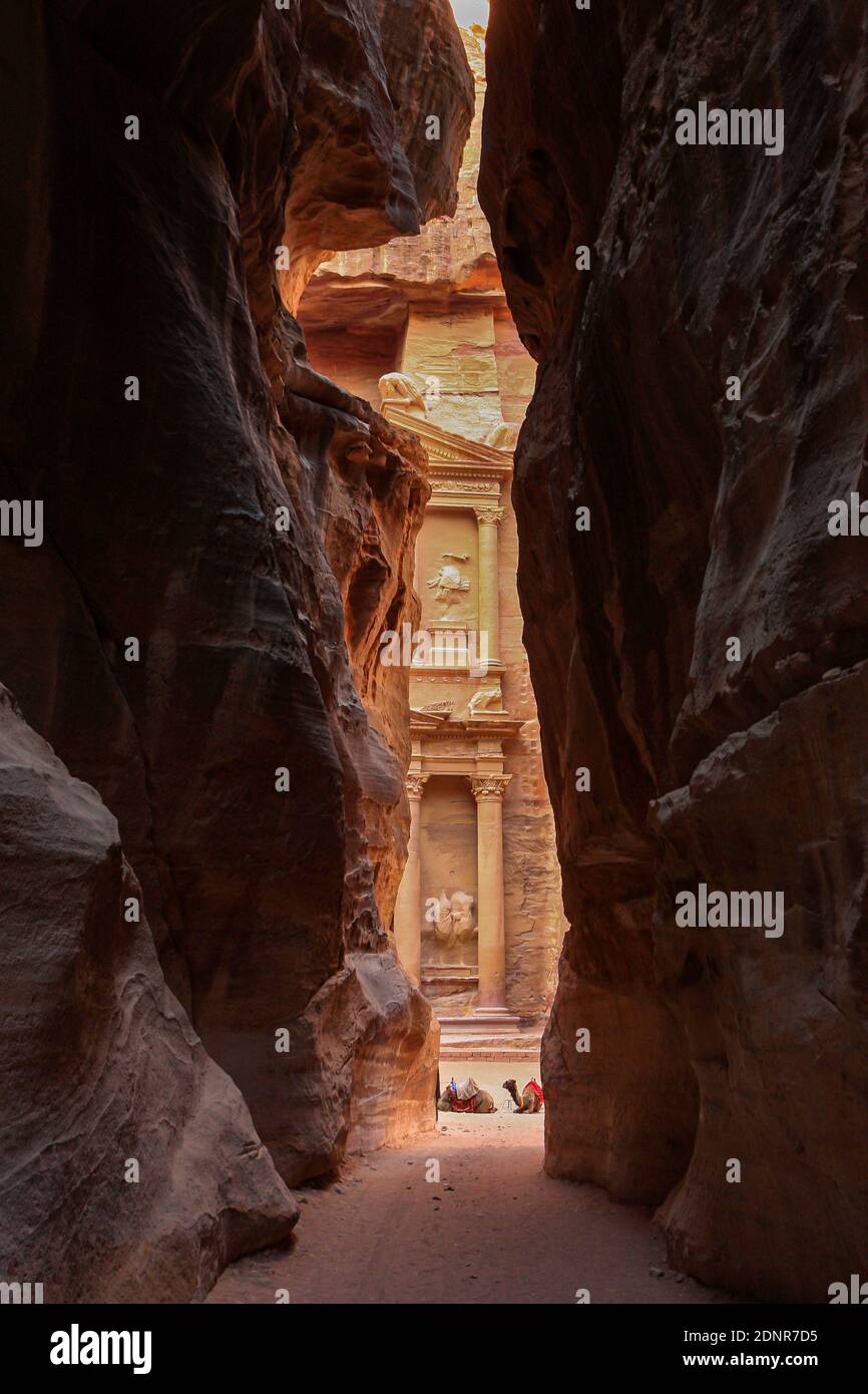 The Nabataeans Temple of Petra in Jordan Stock Photo - Alamy