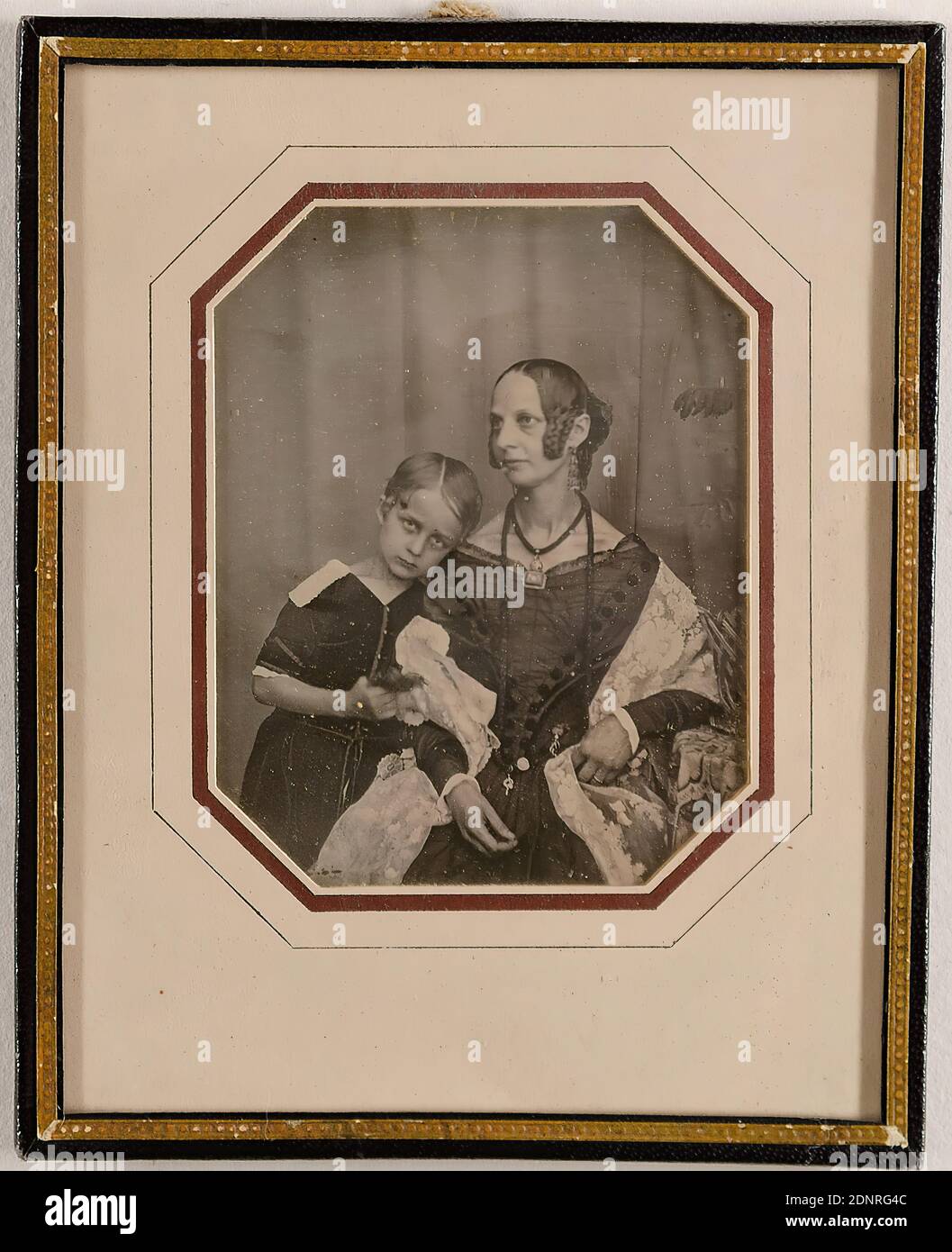 Carl Ferdinand Stelzner, Emma Rabe, née Morewood, with her son Johannes ...