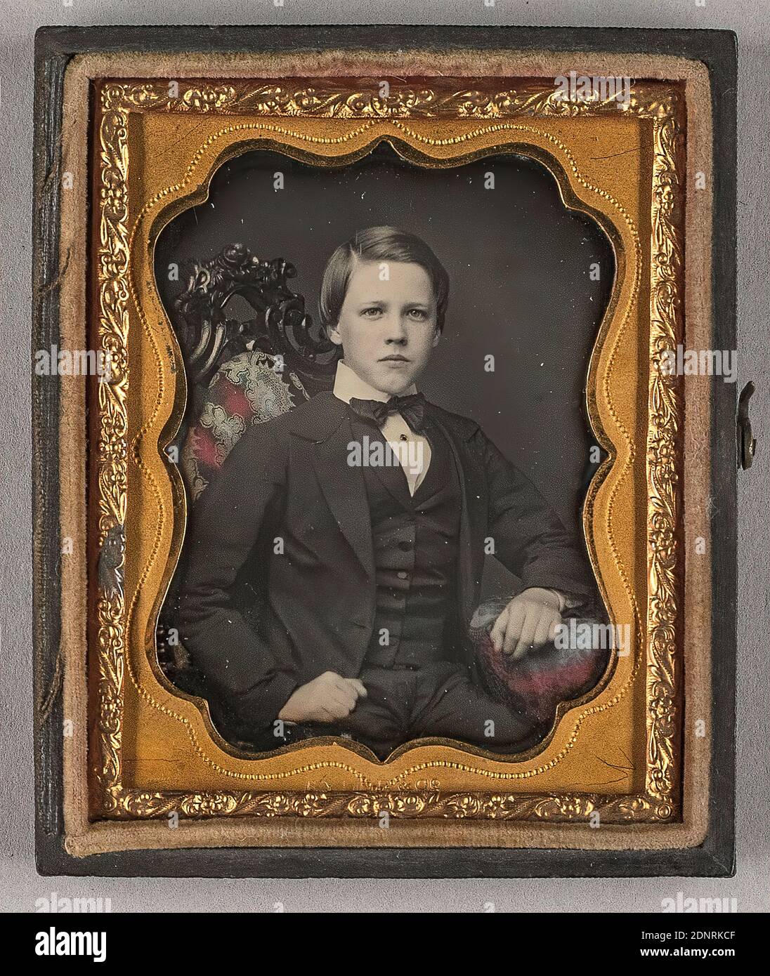 portrait of a boy, daguerreotype, picture size : height: 5,20 cm; width ...