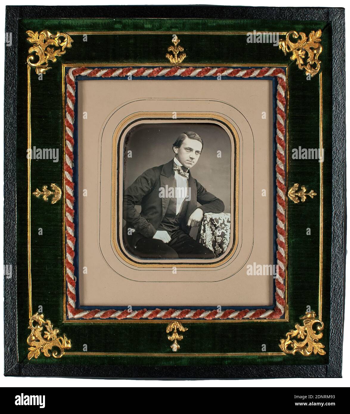 portrait of a man, daguerreotype, hand colored, image size : height: 6. ...