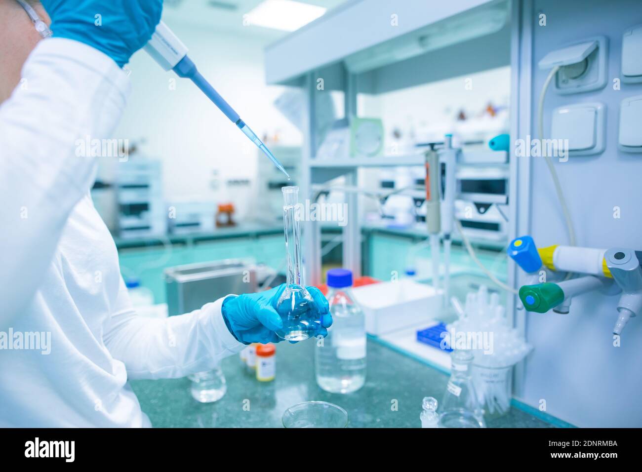 Production of coronavirus, covid-2019 vaccine in the pharmacy ...