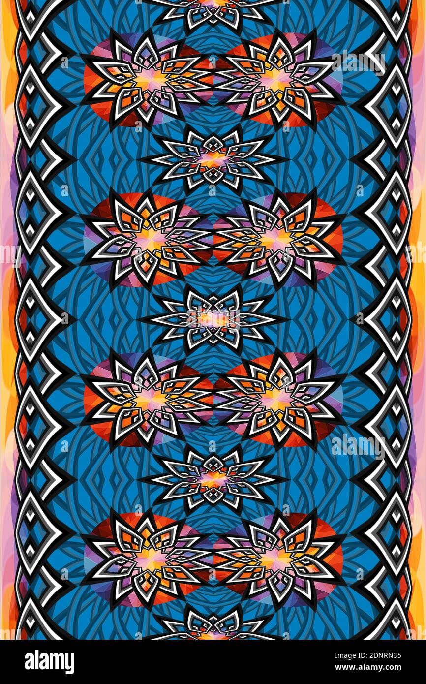 Fancy stars on blue. Digital art pattern Stock Photo - Alamy