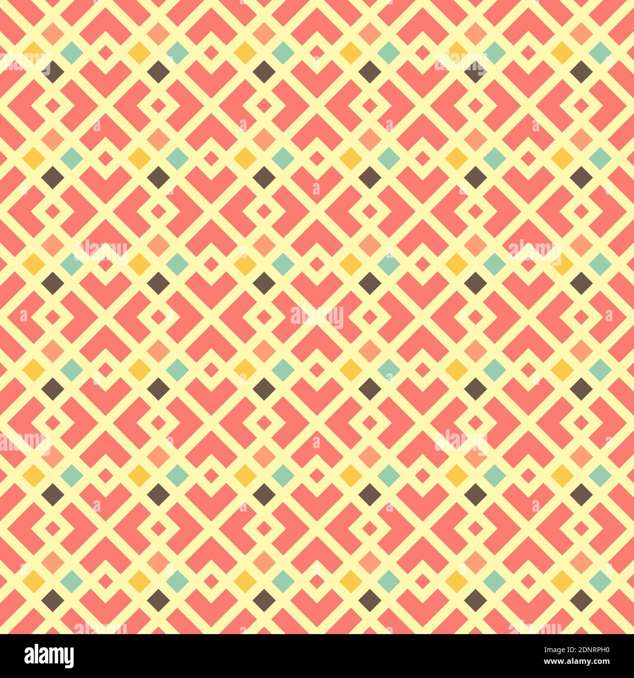 Arabic style seamless pattern with colorful geometric shapes Stock ...