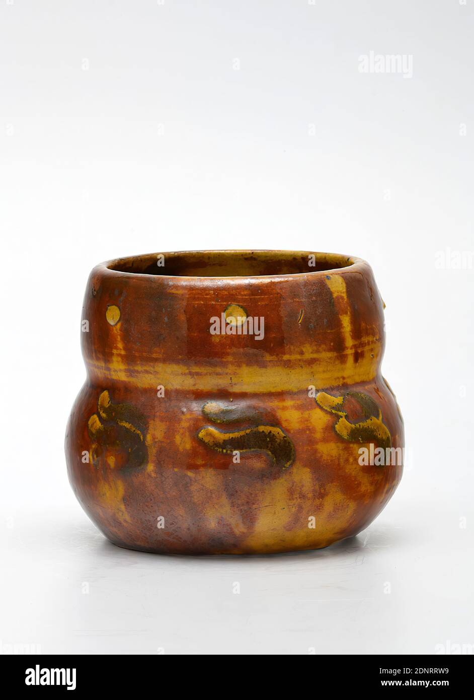 Alfred William Finch, Kumme with constricted wall, earthenware, lead ...