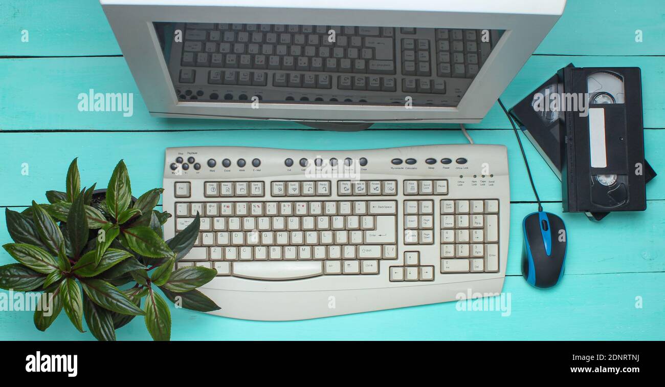 90s computer top view hi-res stock photography and images - Alamy