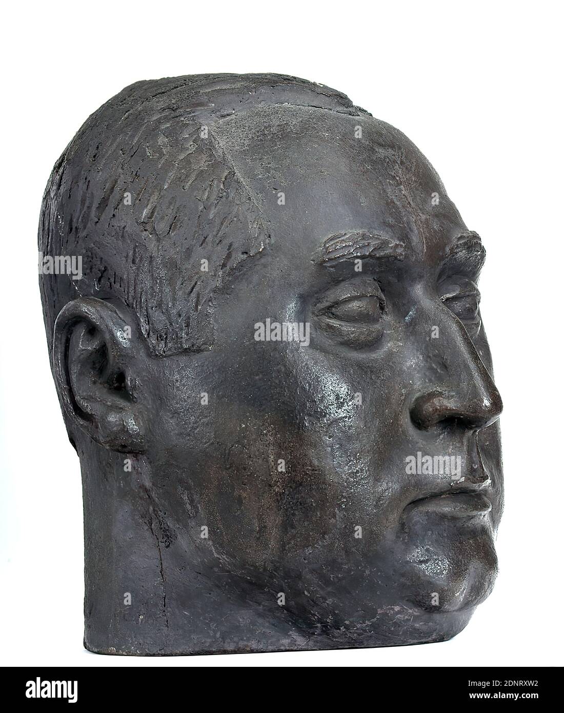 Gustav Heinrich Wolff, Portrait head Gottfried Benn, cast, cast stone ...