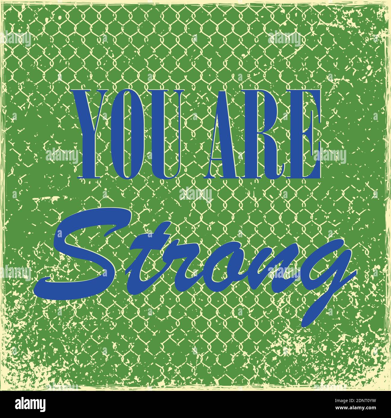 You are strong Motivational quote Vintage typography vector for design ...
