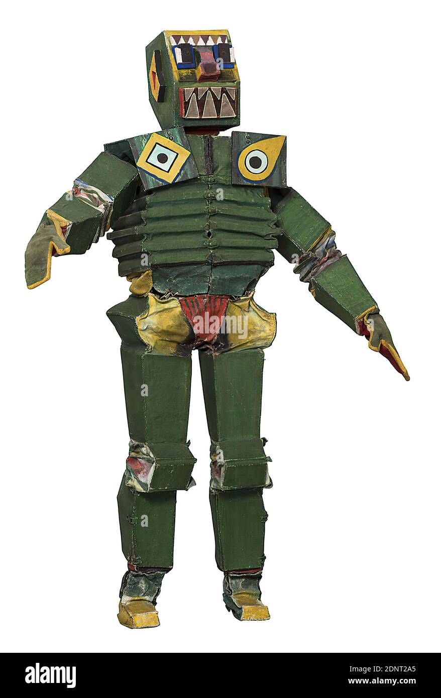 Walter Holdt, Lavinia Schulz, mask figure man, linen fiber, fabric ...