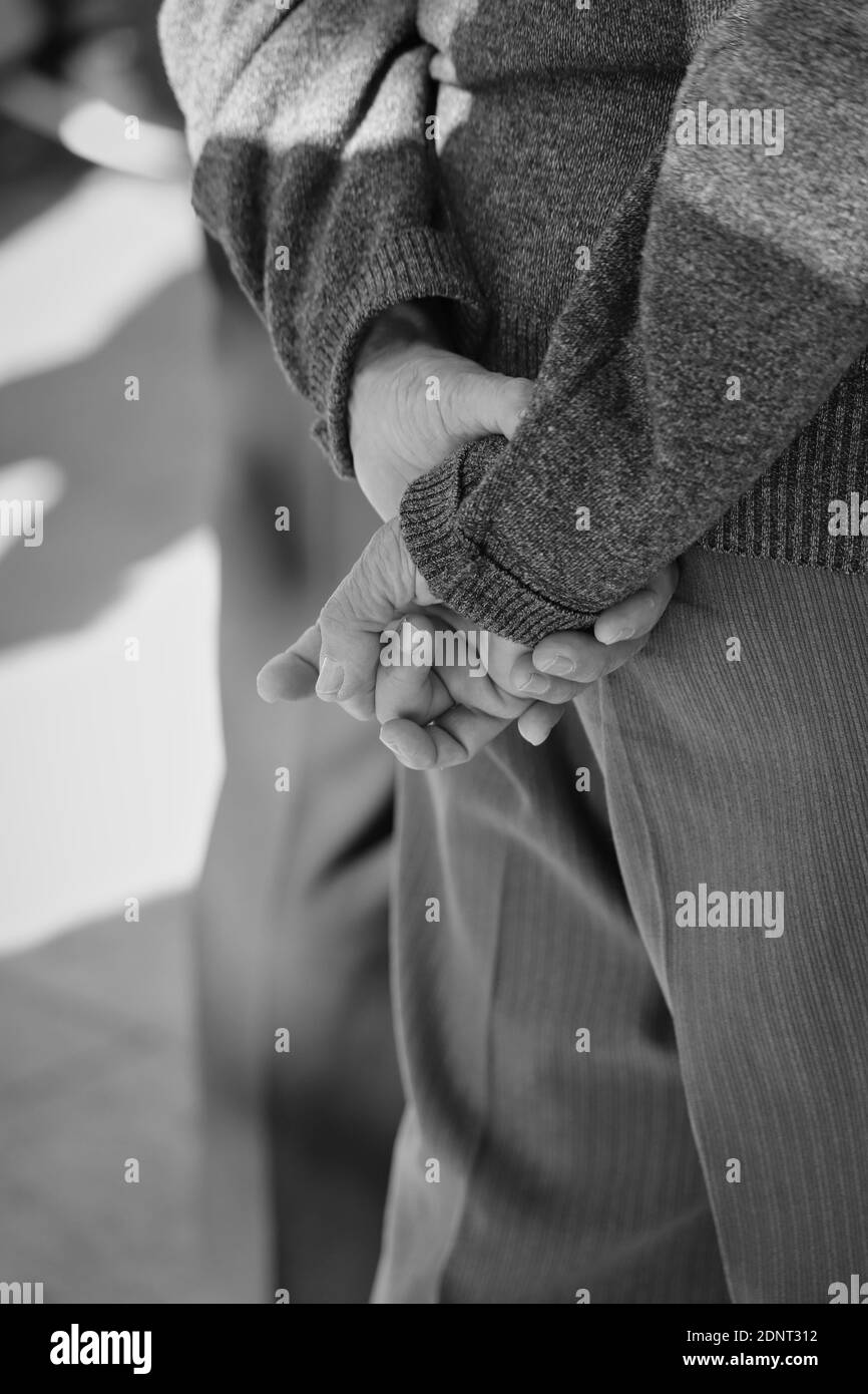 Back view man hands behind his Black and White Stock Photos & Images ...